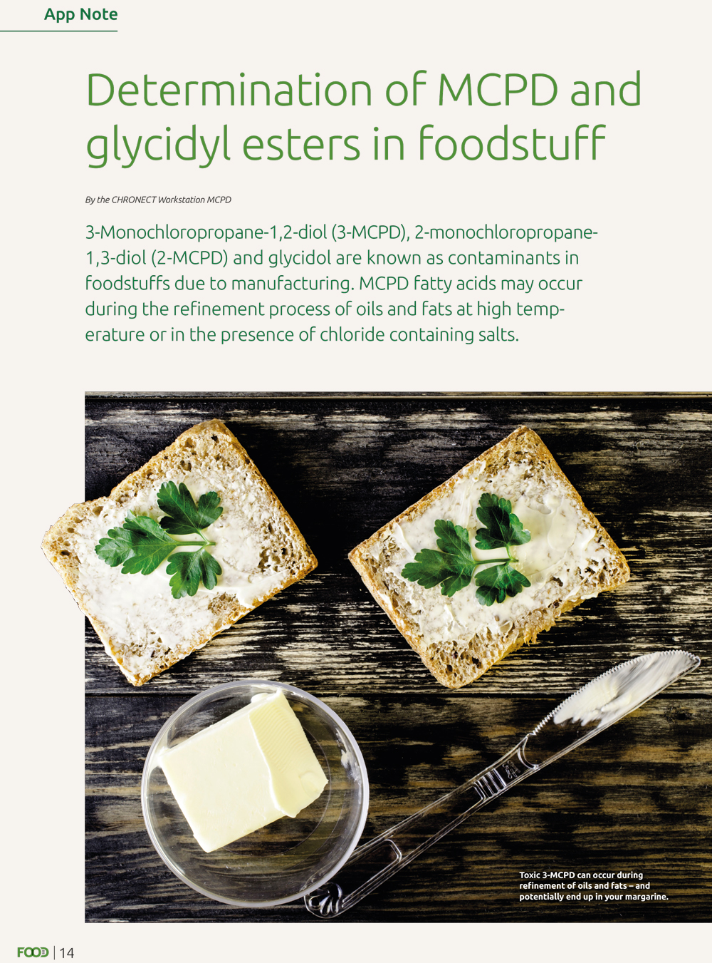 Determination Of Mcpd And Glycidyl Esters In Foodstuff Food Engineering And Ingredients