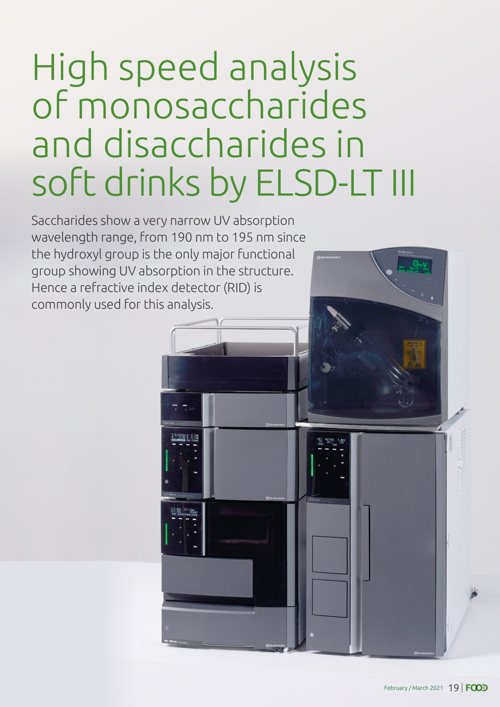 High speed analysis of monosaccharides and disaccharides in soft drinks ...